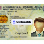 Lithuania ID Card Template Psd